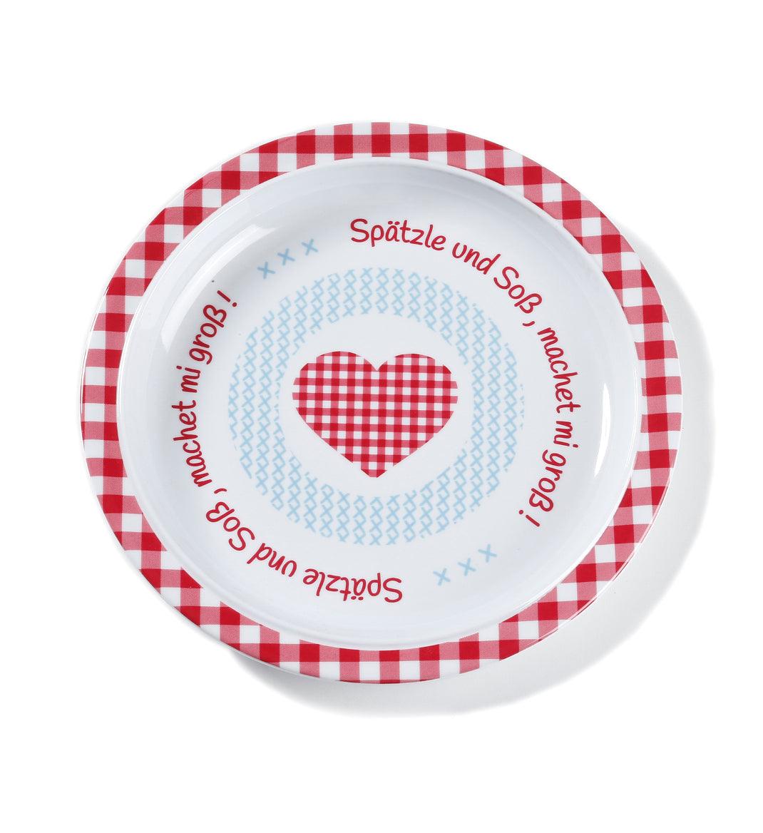 Melaminteller- Spätzle und Soß, machet mi groß – korbmayer. ganz ...